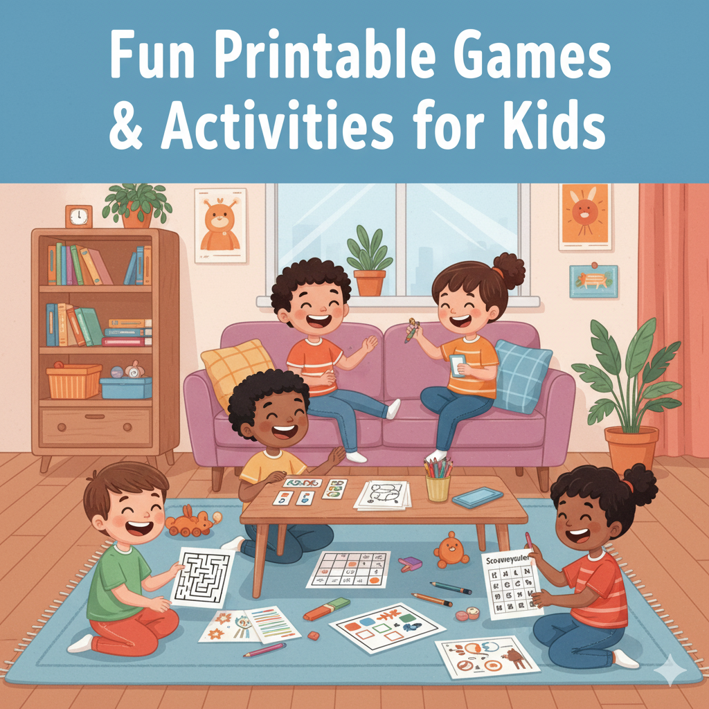 Free Printable Games & Activity Sheets for Kids (Bingo, Puzzles, Memory ...